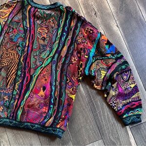 COOGI | Sweaters | Vintage Coogi 9s Vivid Jungle Animal Print 3d ...